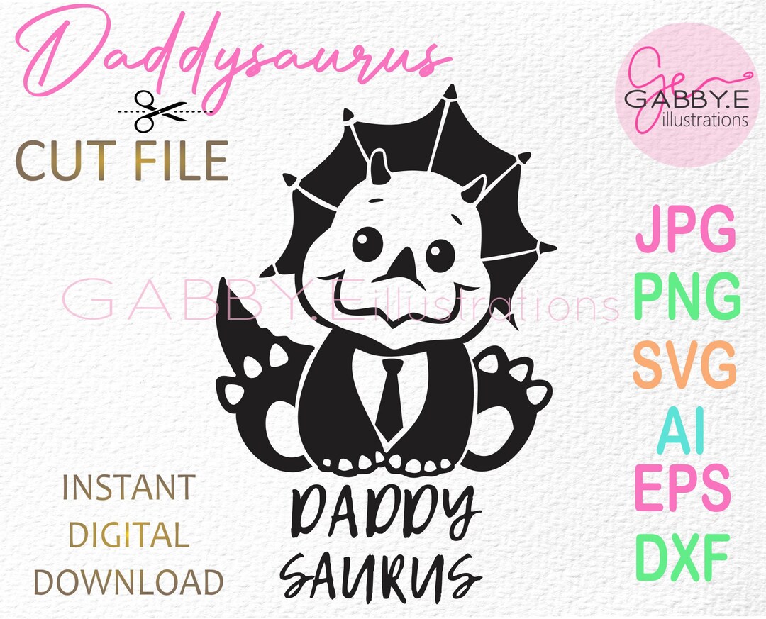 Dinosaur Svg-daddy Saurus Svg-dinosaur Png-daddysaurus - Etsy UK