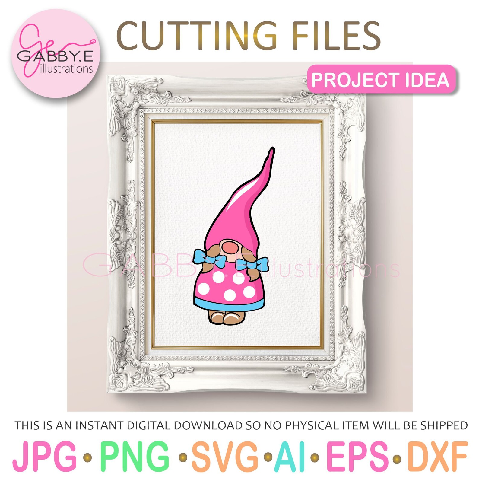 Girl Gnome Svg-gnome Clipart-gnome Svg Files for Cricut-cute Garden ...