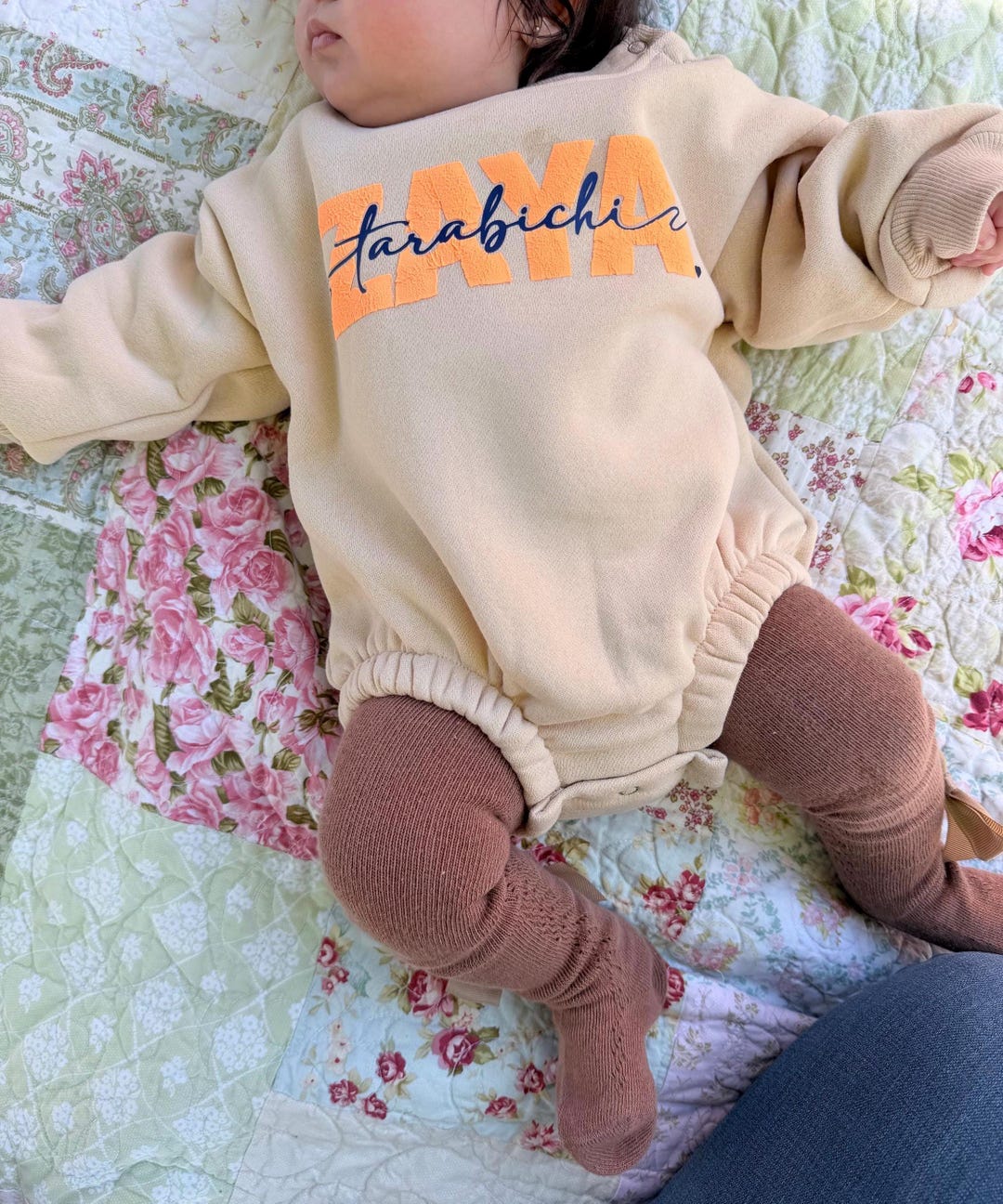 Custom Two Name Cursive Baby Girl Sweatshirt: Cozy Infant Outfit - Etsy