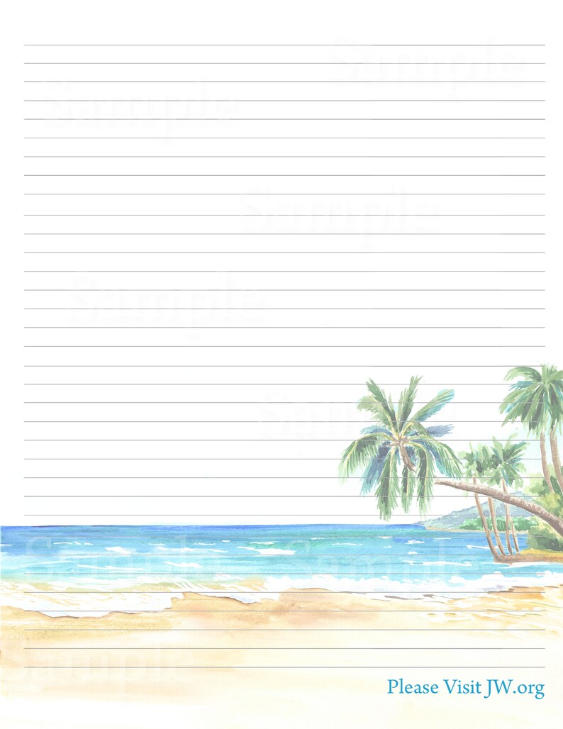 BUNDLE JW Letter Writing Beach Theme Bundle Beach Scene - Etsy