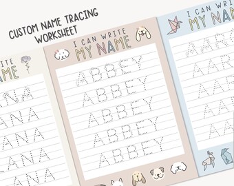 I Can Write My Name! Worksheet for Kids - Etsy