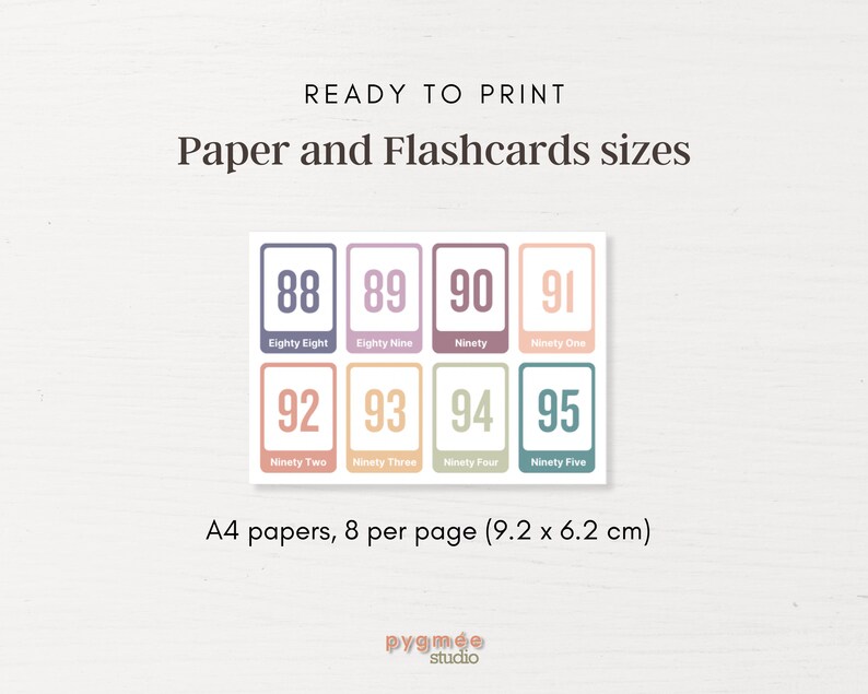 Number 1 - 100 Flashcards | Ready to Print Flashcards | Toddler ...