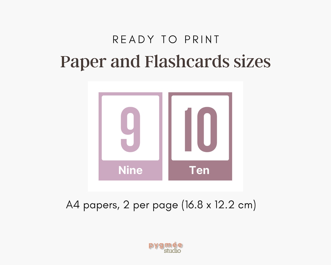 Number 1 - 10 Flashcards | Ready to Print Flashcards | Toddler ...