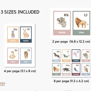 Animal Alphabet Flashcards | Flashcards Printable | Toddler Preschooler ...