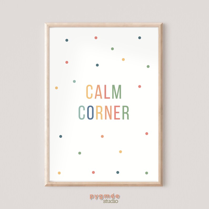 Calm Corner Title Only Poster | Calm Corner Wall Art | Kids' Self ...