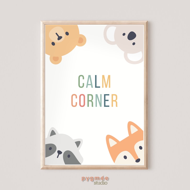 Calm Corner Title Only Poster | Calm Corner Wall Art | Kids' Self ...