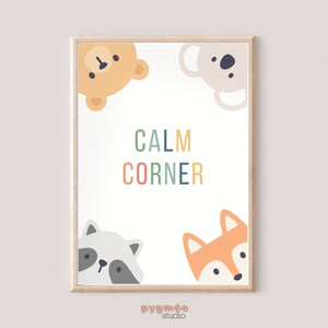 Calm Corner Poster Set Printables - Animal Design | Kids' Self ...