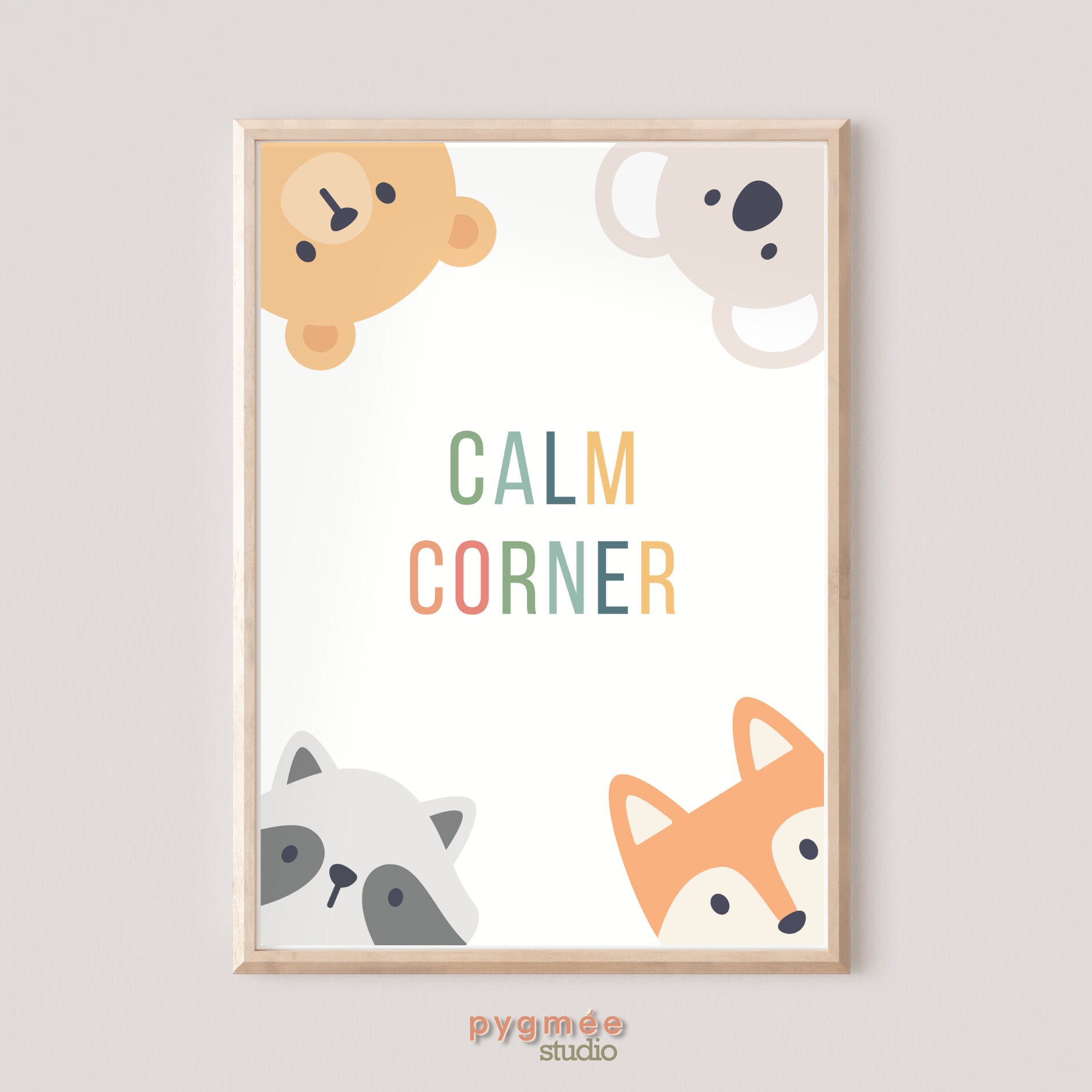 Calm Corner Poster Set Printables - Animal Design | Kids' Self ...