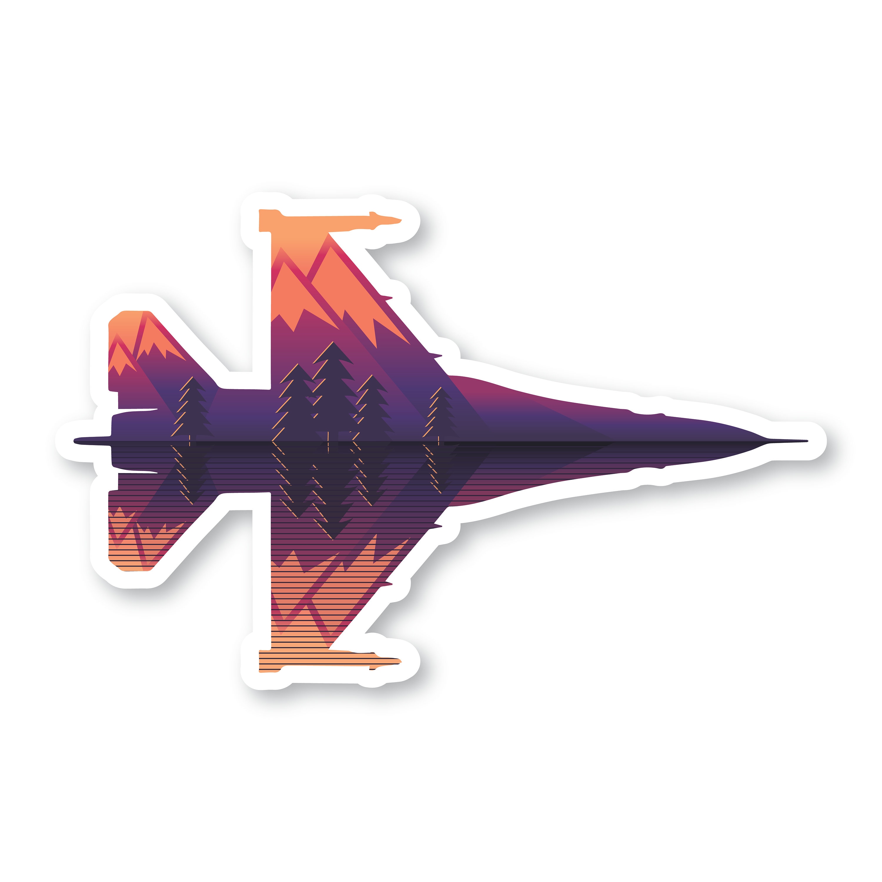 F-16 Sticker, Purple Mountains & Trees, F16 Viper, Fighter Jet - Etsy