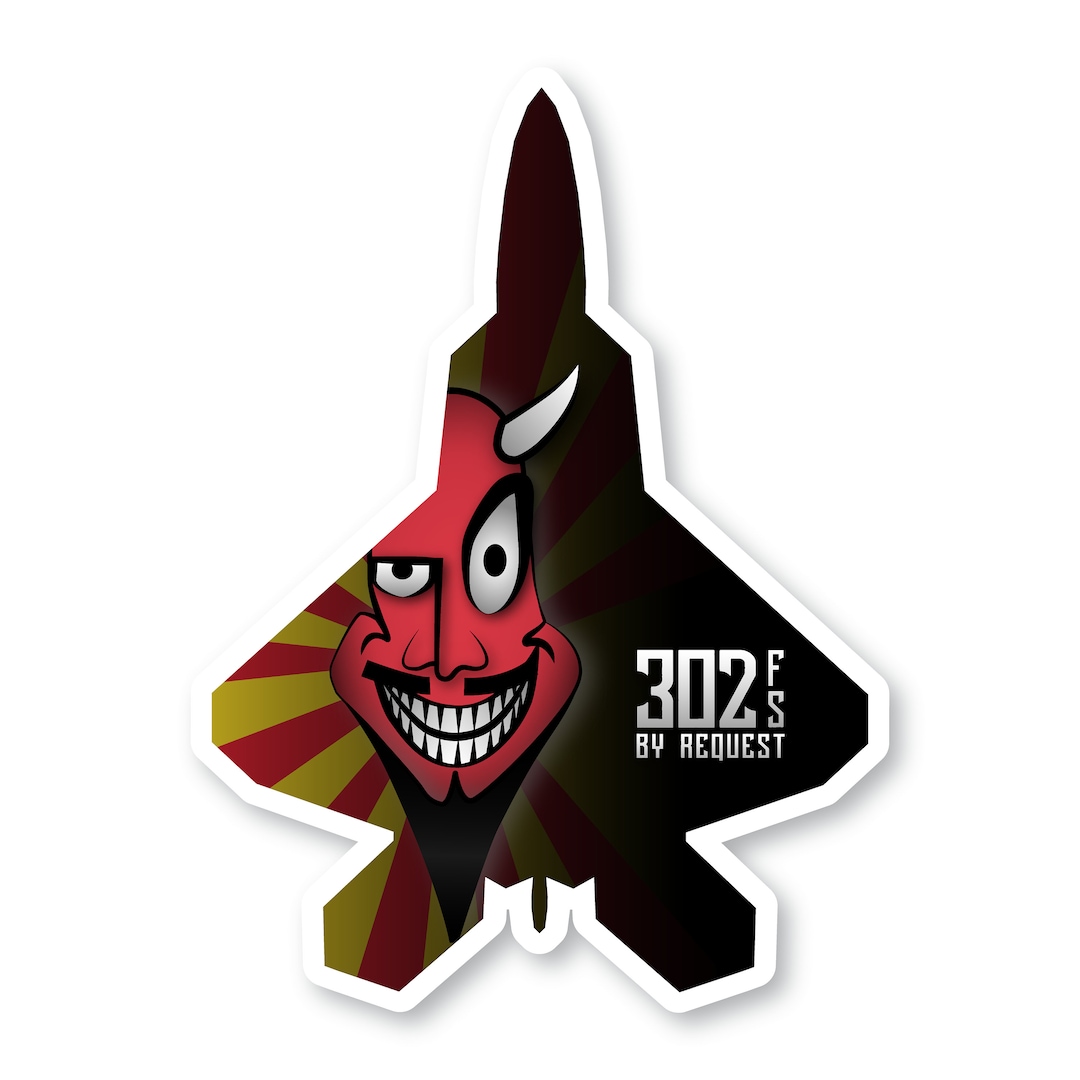 F-22 Sticker, 302nd Fighter Squadron, Hellions, F22 Raptor, Fighter Jet ...