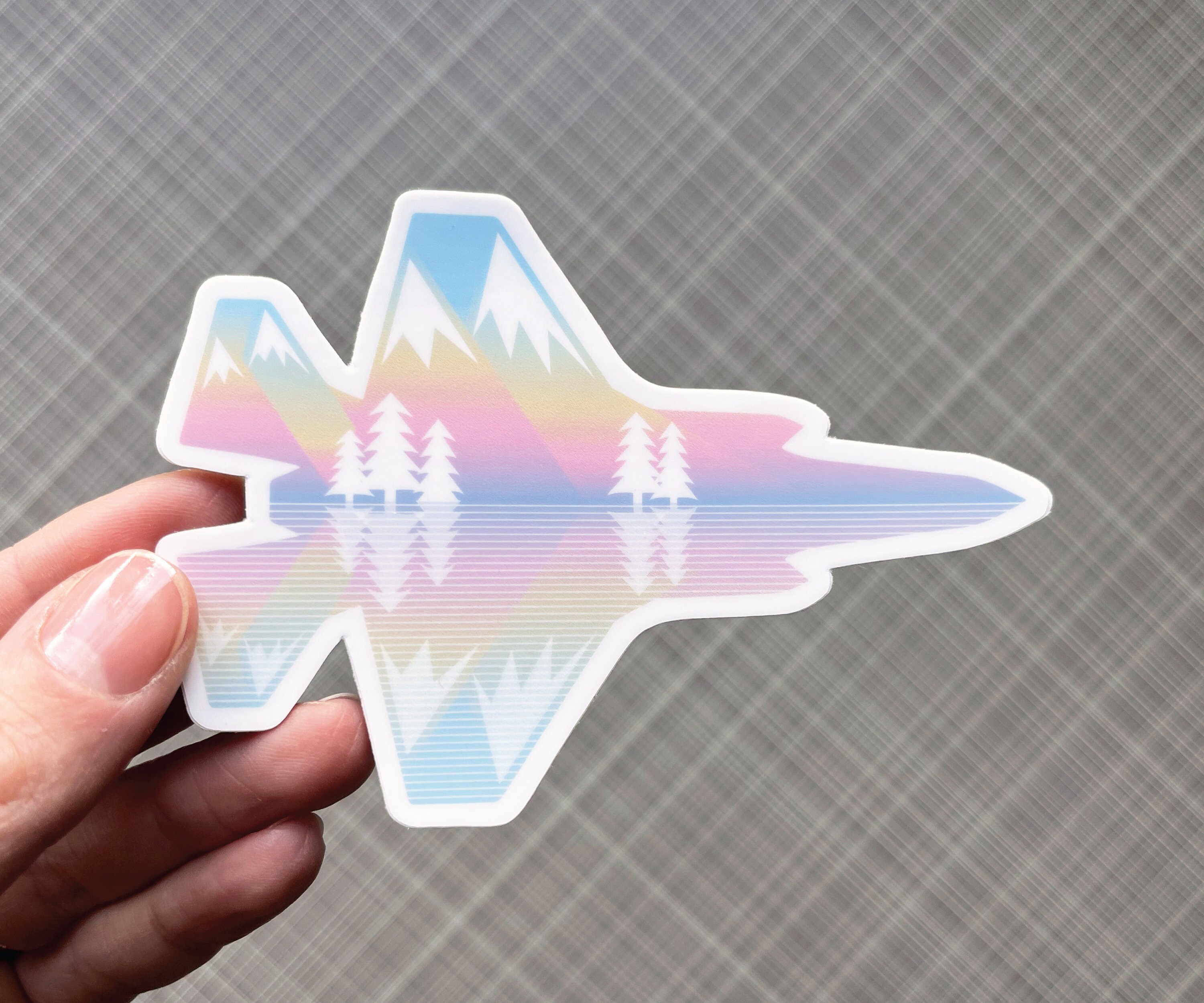F-35 Sticker, Alpenglow Mountains & Trees, F35 Lightning, Fighter Jet ...
