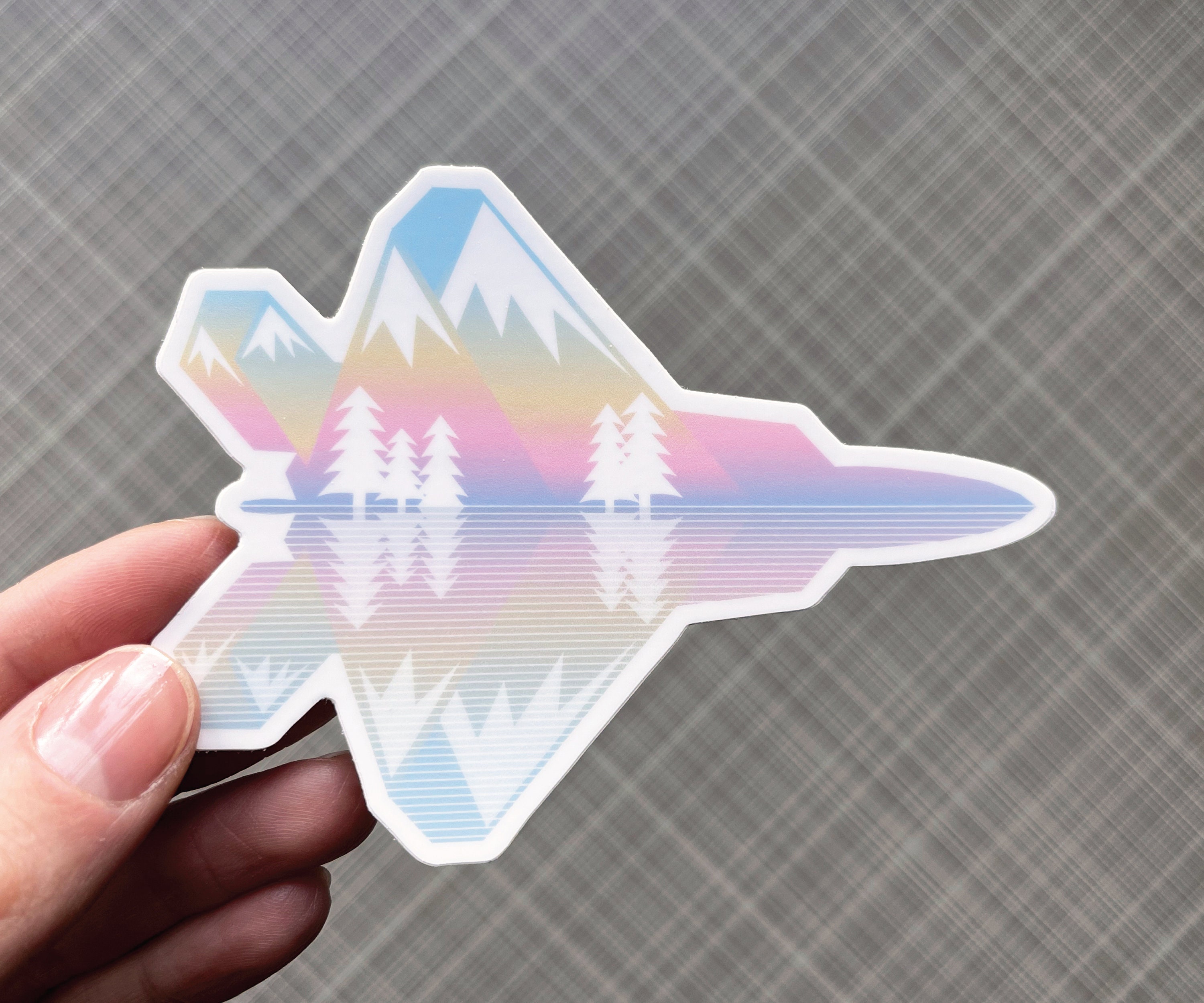 F-22 Sticker Alpenglow Mountains & Trees F22 Raptor Fighter - Etsy