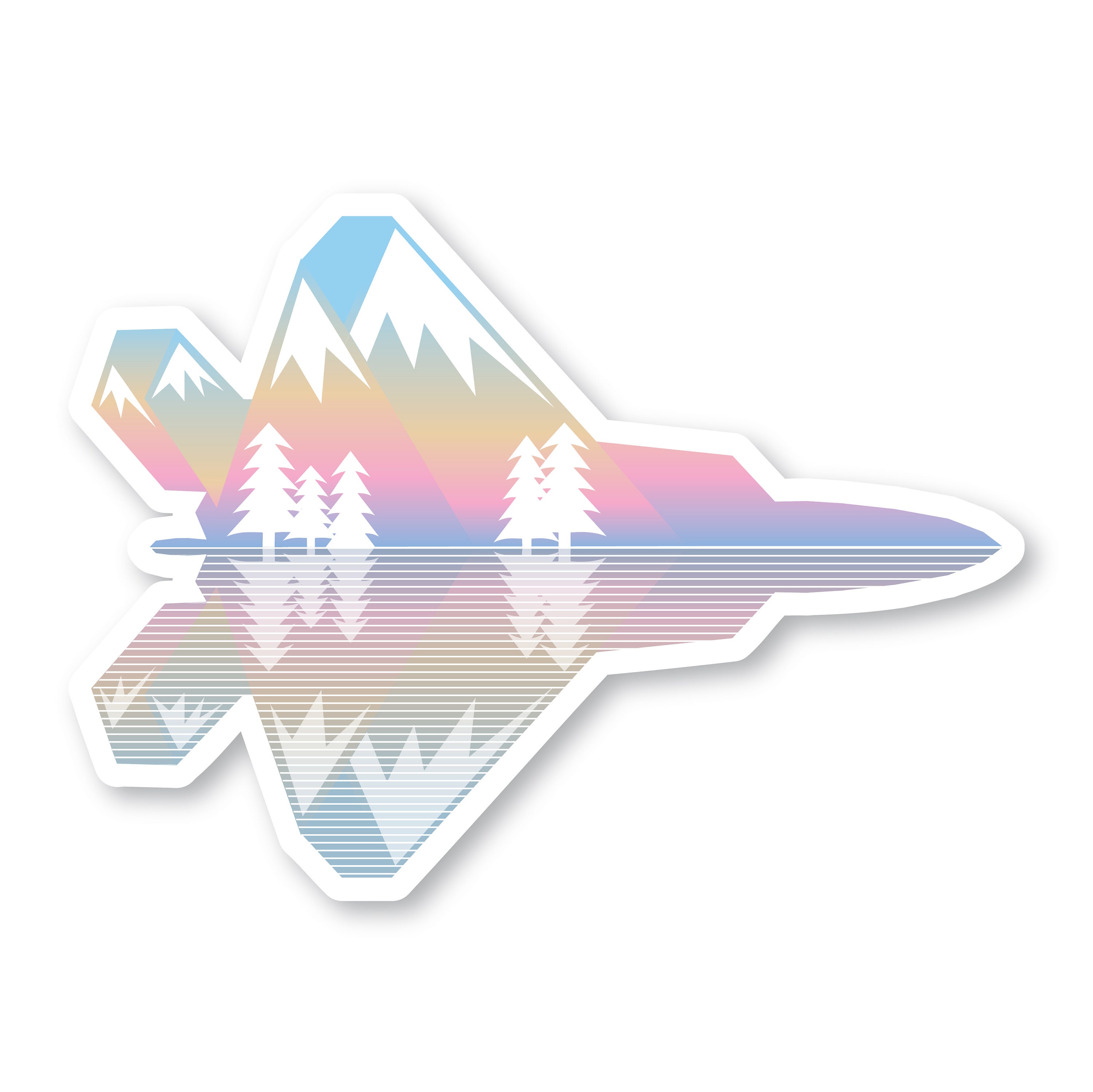 F-22 Sticker Alpenglow Mountains & Trees F22 Raptor Fighter - Etsy