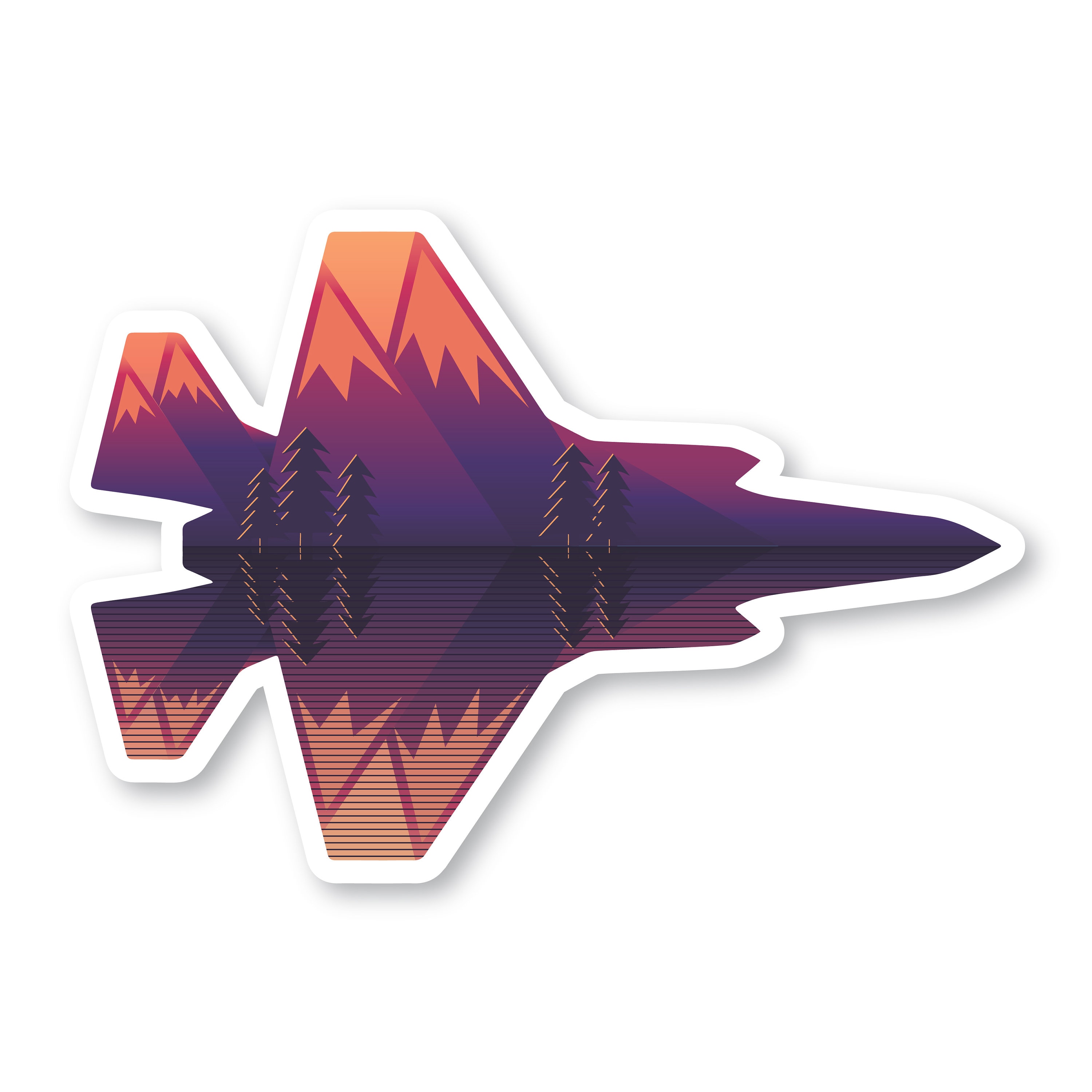 F-35 Sticker, Purple Mountains & Trees, F35 Lightning, Fighter Jet - Etsy