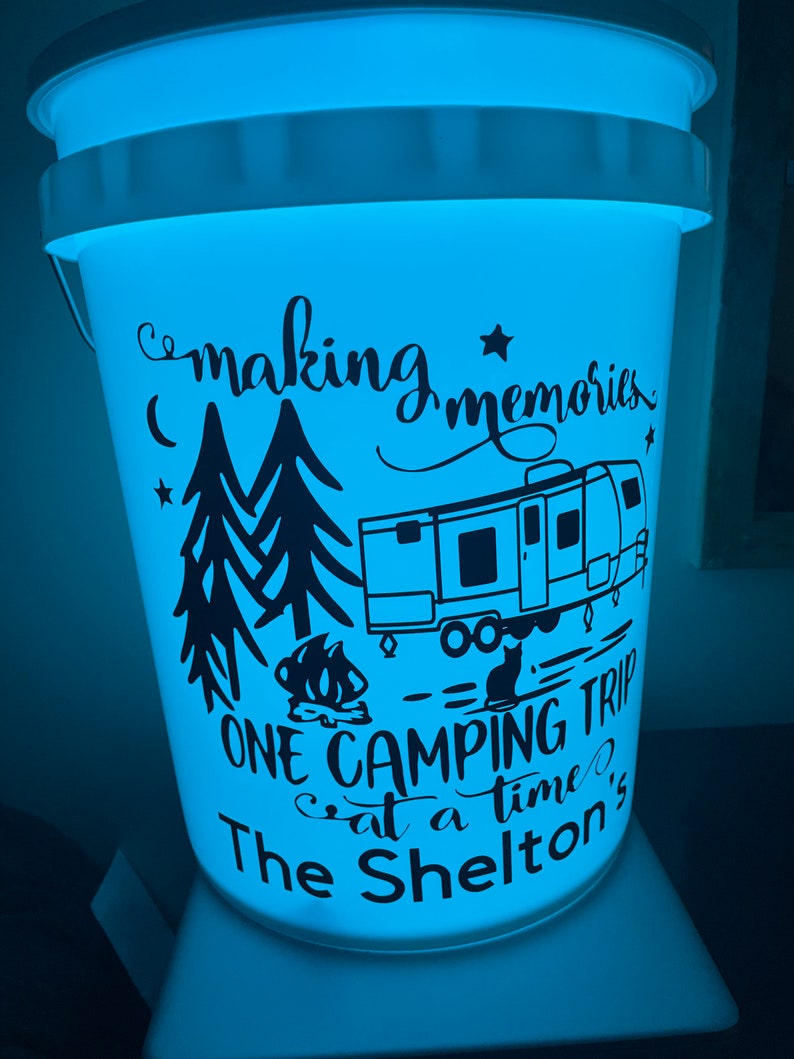 Travel Trailer Camping Latern, Bucket, Light With Changing Colors Led ...
