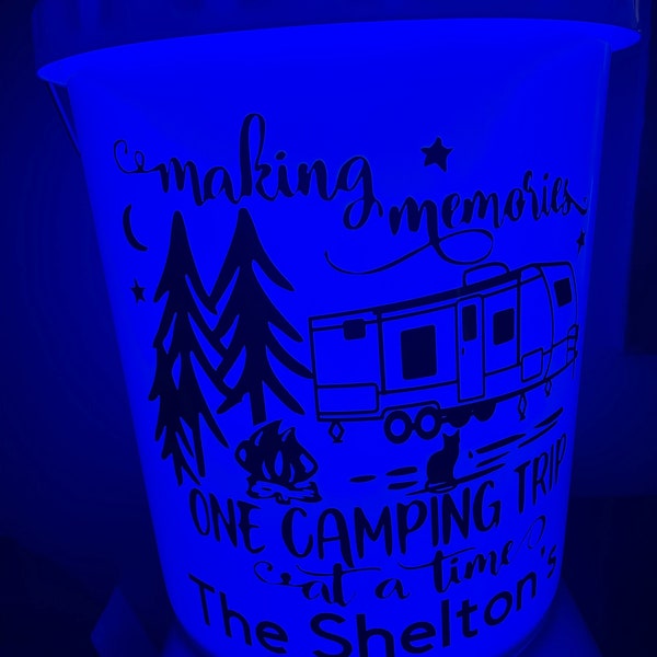 Light up Camp Bucket - Etsy