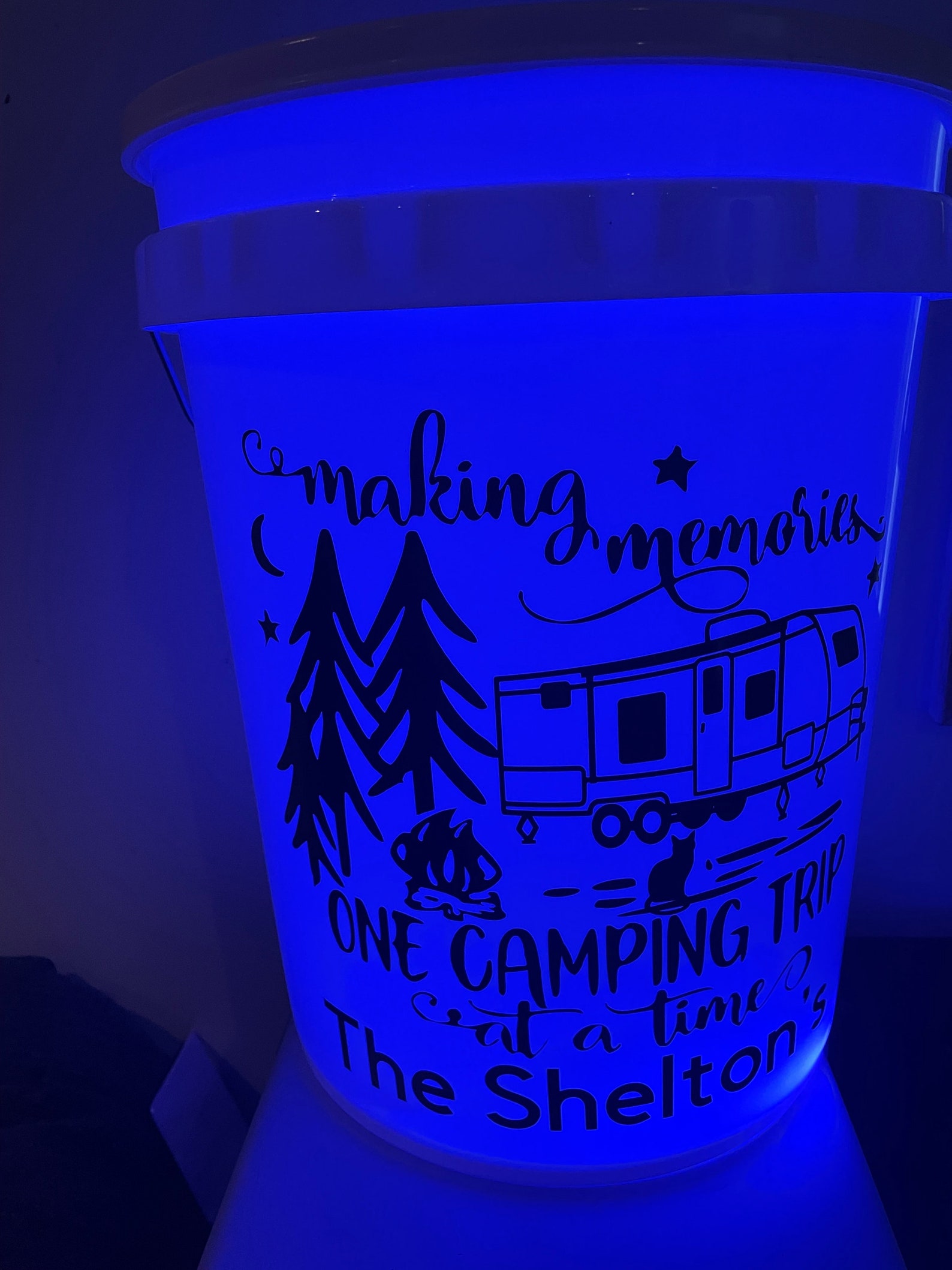 Travel Trailer Camping Latern, Bucket, Light With Changing Colors Led ...