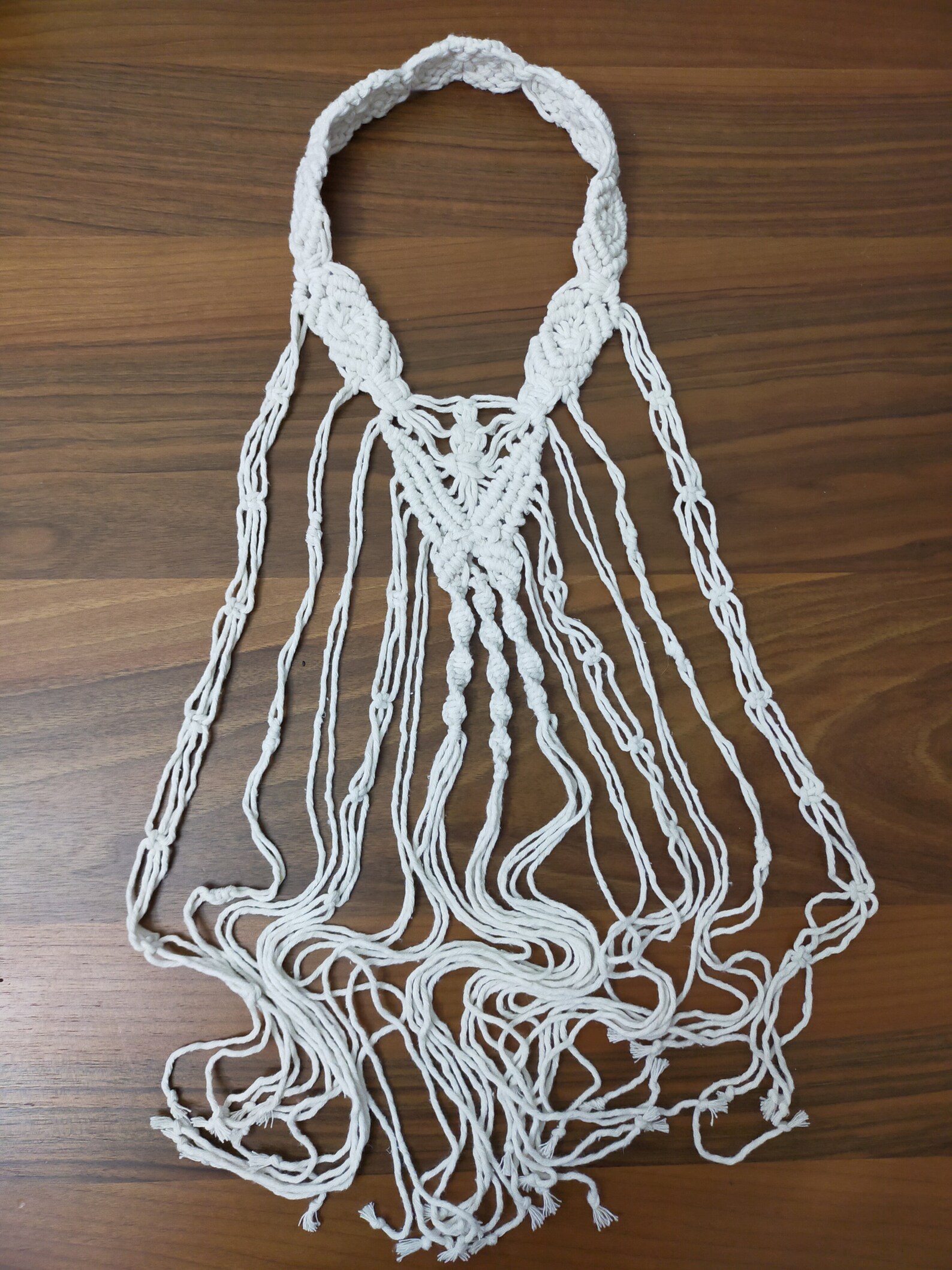 Macrame Veil Macrame Crown Macrame Hair Accessory Boho | Etsy