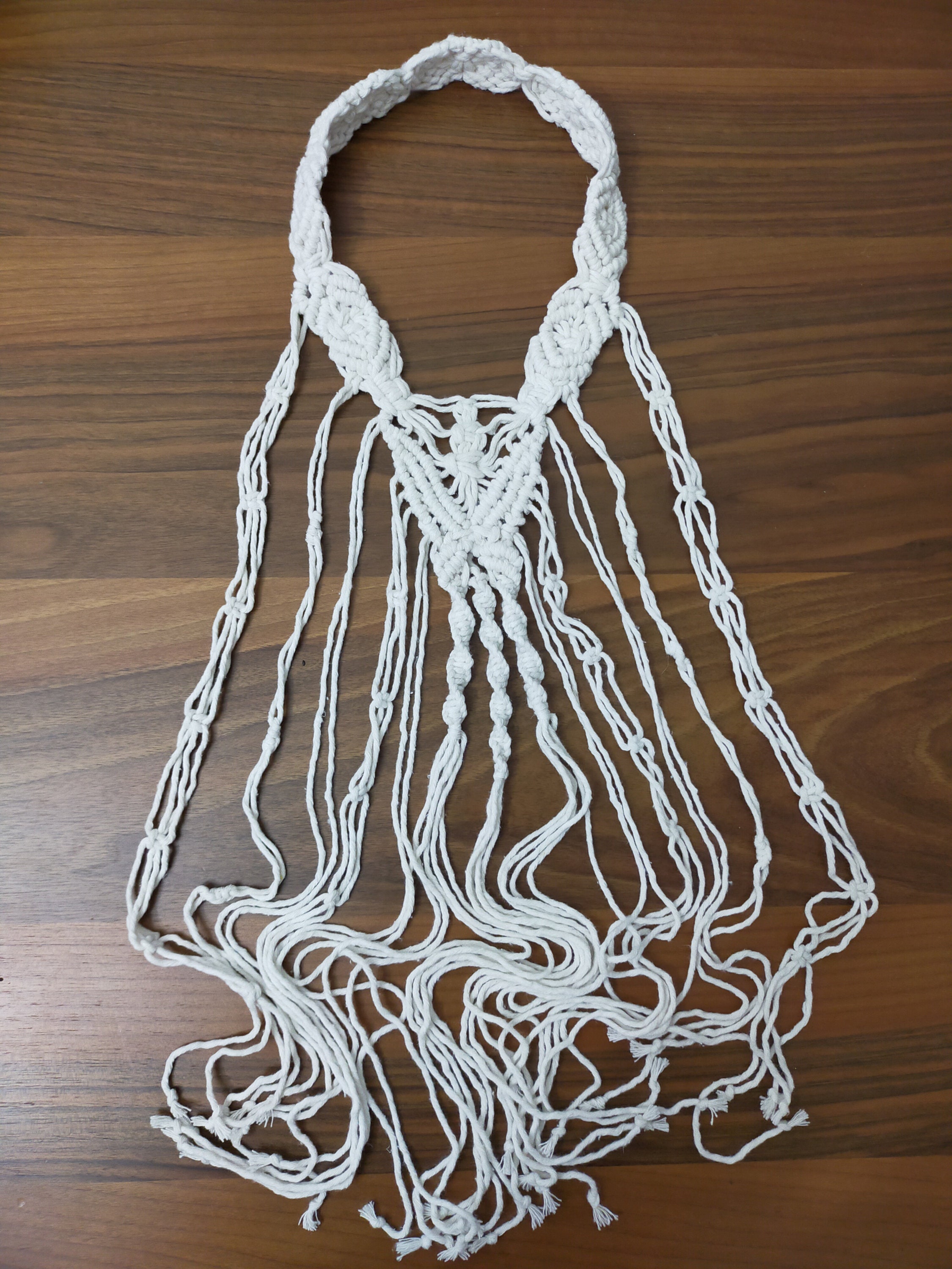 Macrame Veil Macrame Crown Macrame Hair Accessory Boho | Etsy