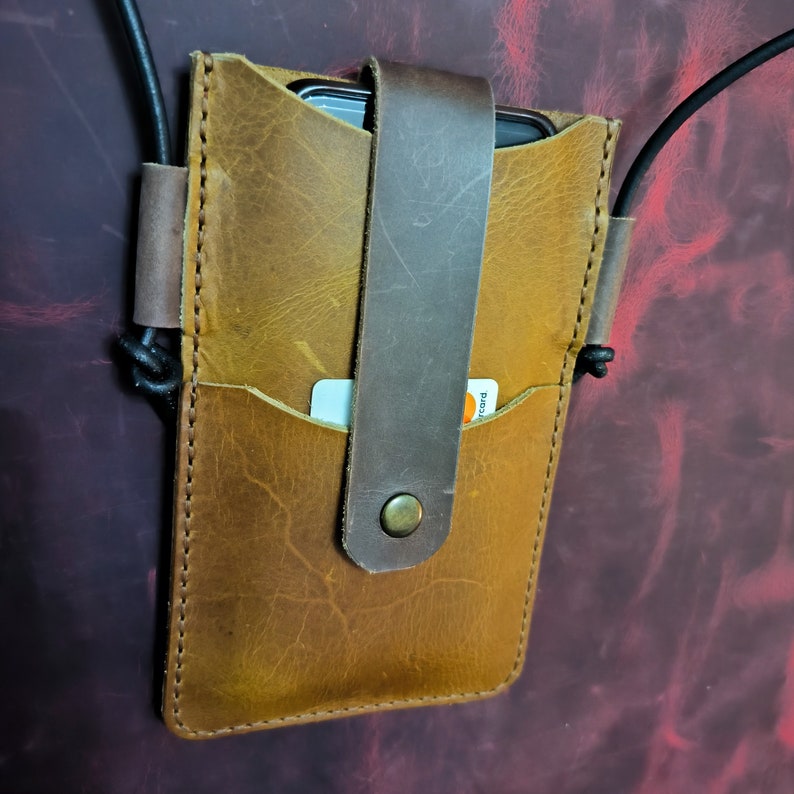 Handmade Leather Crossbody Phone Bag: Minimalist Smartphone Purse - Etsy