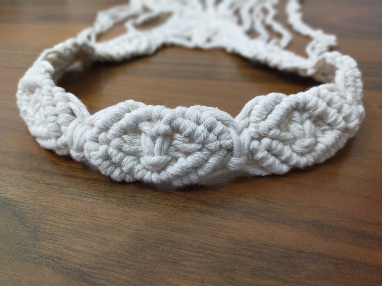 Macrame Veil, Macrame Crown, Macrame Hair Accessory, Boho Wedding ...