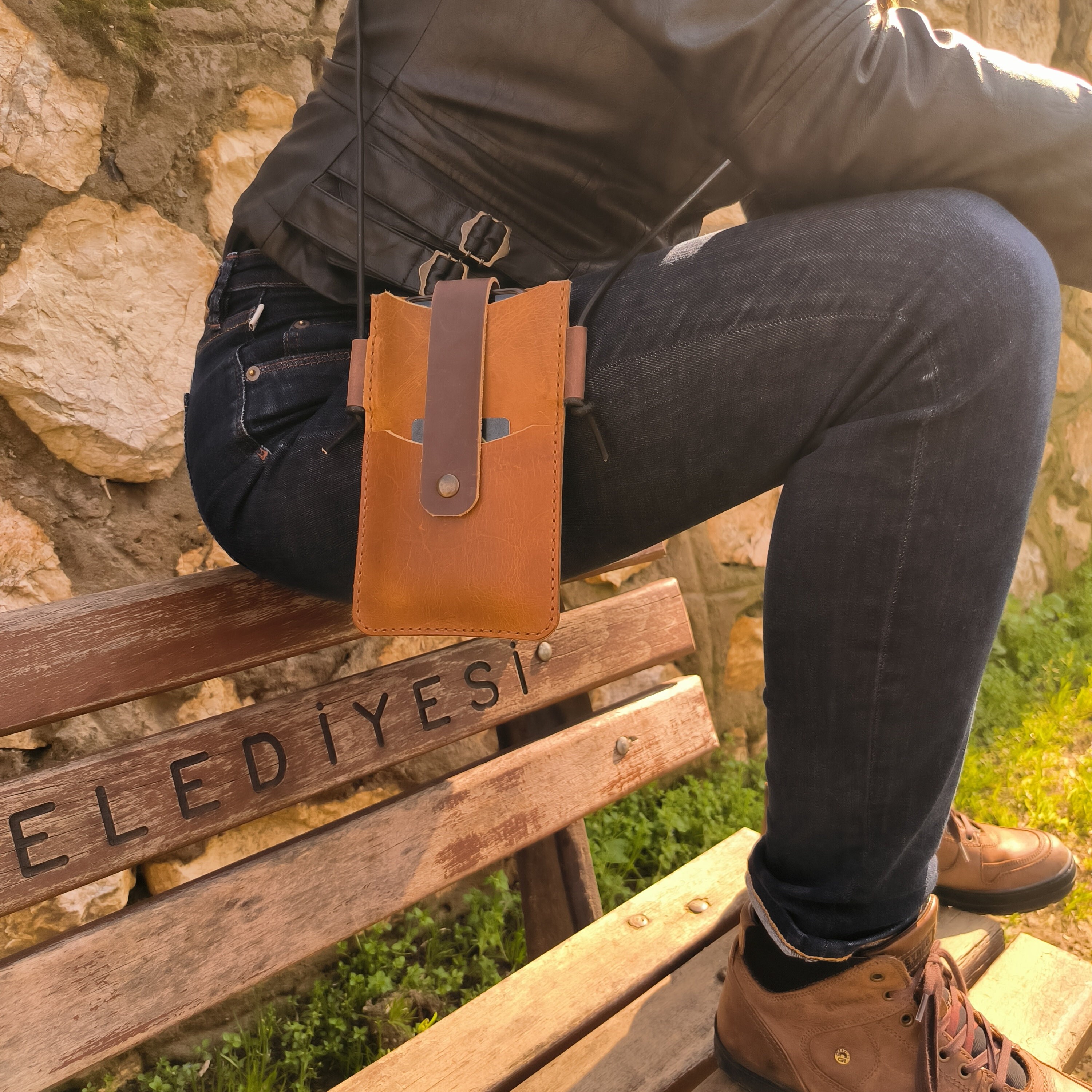 Handmade Leather Crossbody Phone Bag: Minimalist Smartphone Purse - Etsy