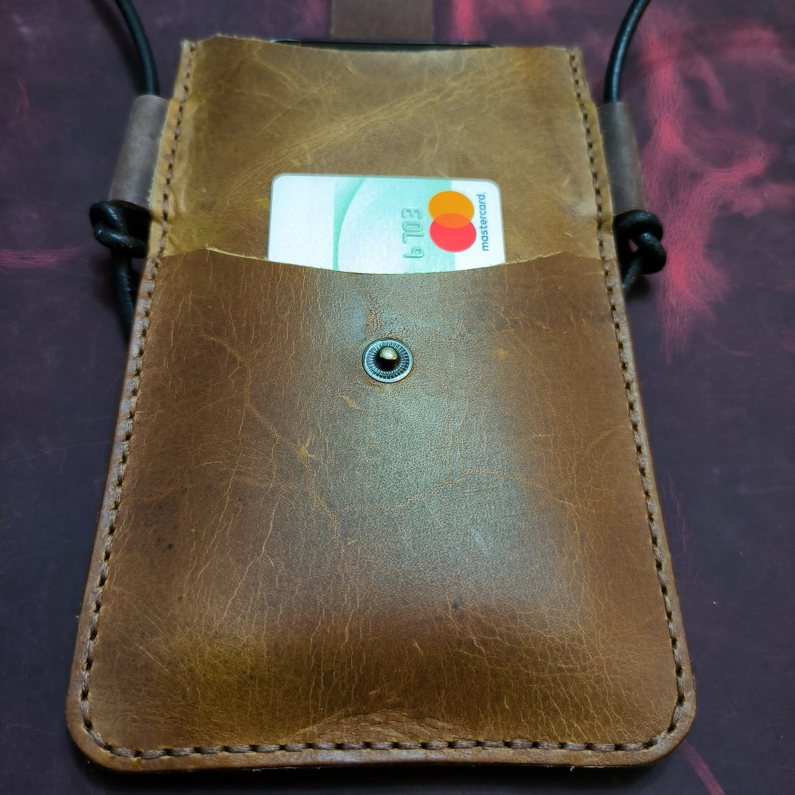Handmade Leather Crossbody Phone Bag: Minimalist Smartphone Purse - Etsy