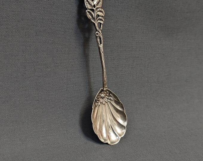 Vintage Antique Sugar Spoon 800 Silver Hildesheimer Rose - Etsy