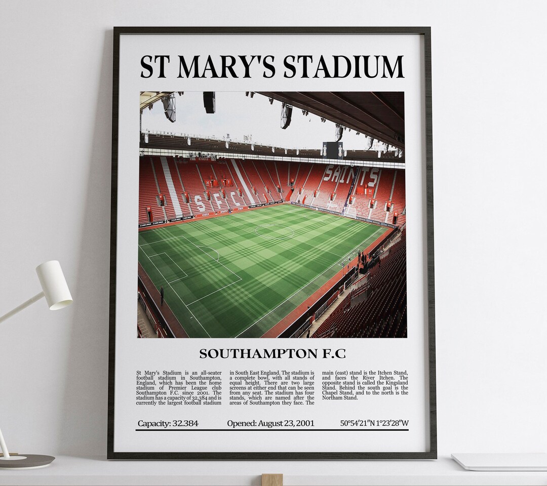 St Mary's Stadium, Southampton F.C, Black & White Stadium, Digital ...