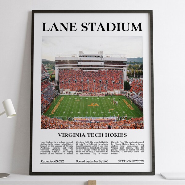 Virginia Tech Poster - Etsy