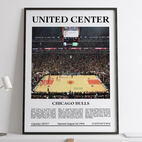 Chicago Bulls Stadium Poster - Etsy