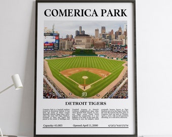 Detroit Tigers Stadium Poster - Etsy