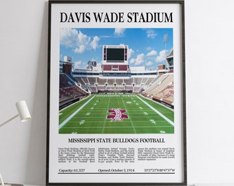 Davis Wade Stadium Football - Etsy