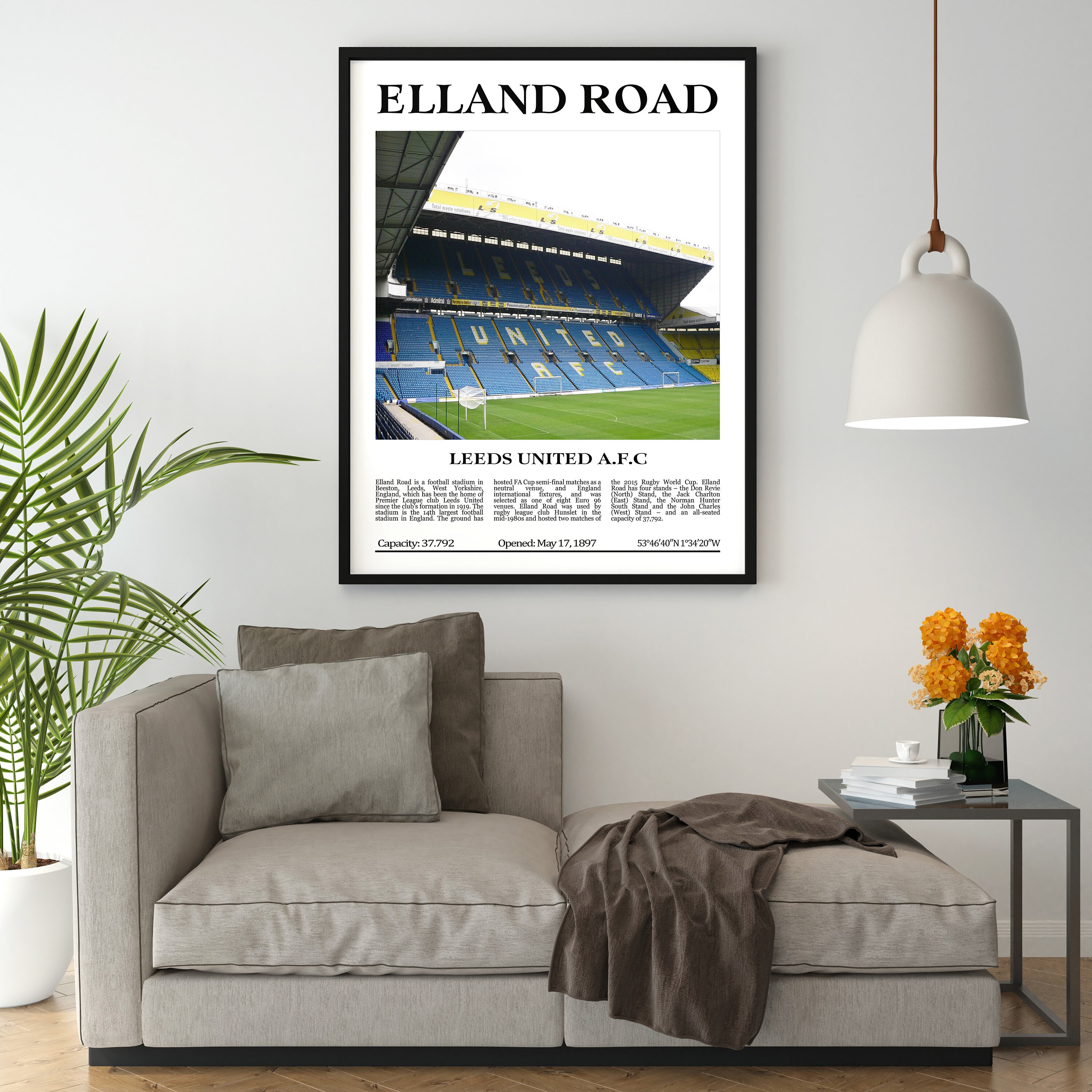 Elland Road, Leeds United A.F.C, Black & White Stadium, Digital ...