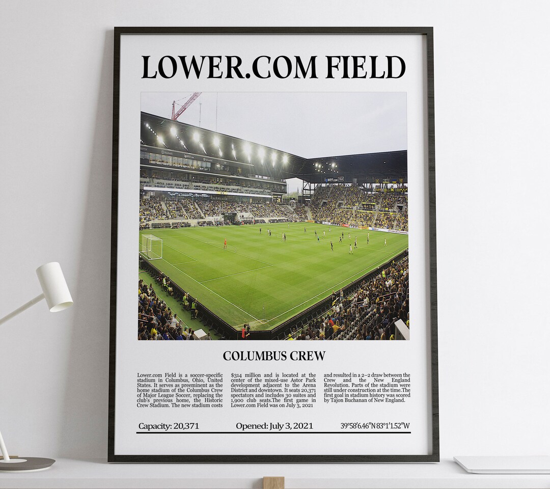 Lower.com Field Columbus Crew Black & White Stadium Digital - Etsy