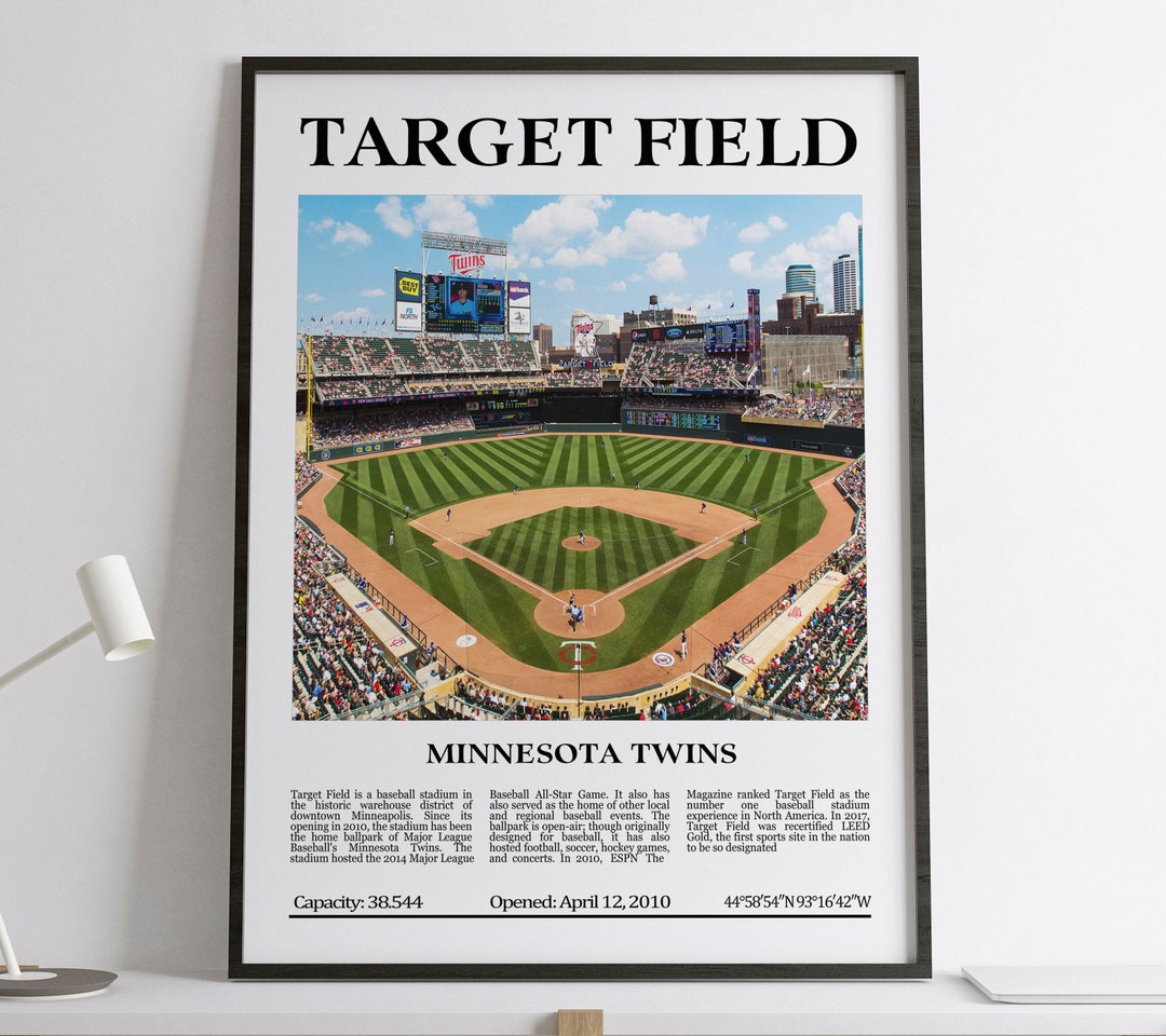Target Field, Minnesota Twins, Black & White Stadium, Digital Printable ...