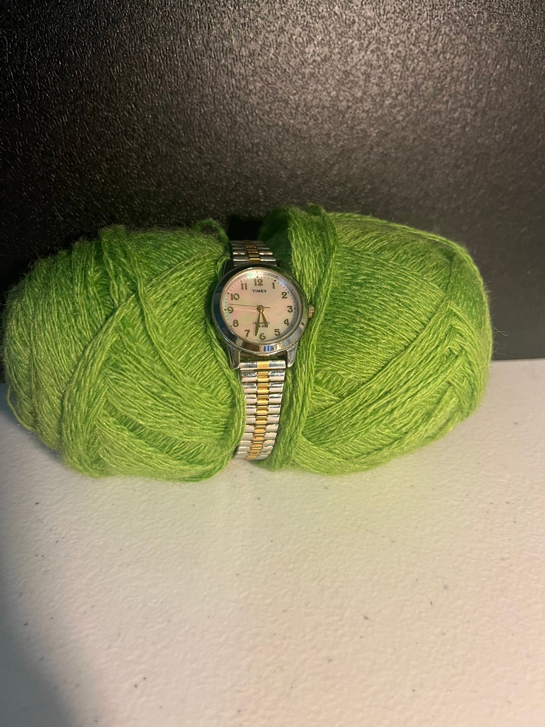 Vintage Timex Indigo Watch With Mother of Pearl Inlay White Watch Face ...