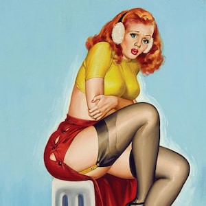 Peter Driben Flirt Magazine Chilly Stretched, Rolled or Framed Canvas, Framed or Unframed Giclee ...