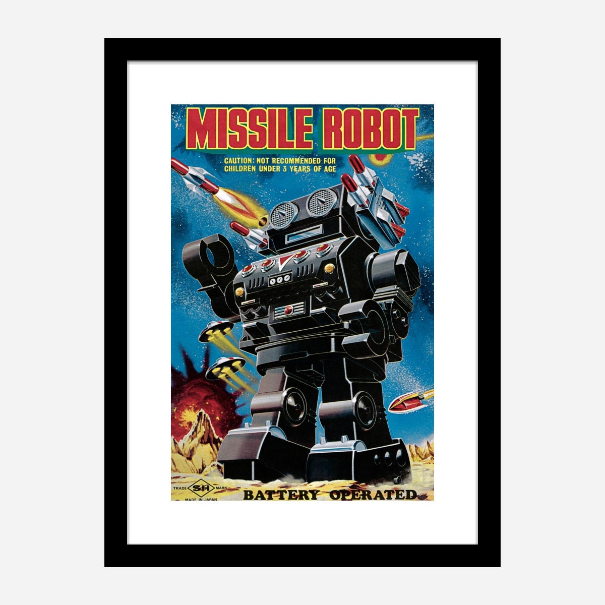 Vintage Toy Poster Missile Robot Stretched Canvas or Unframed - Etsy