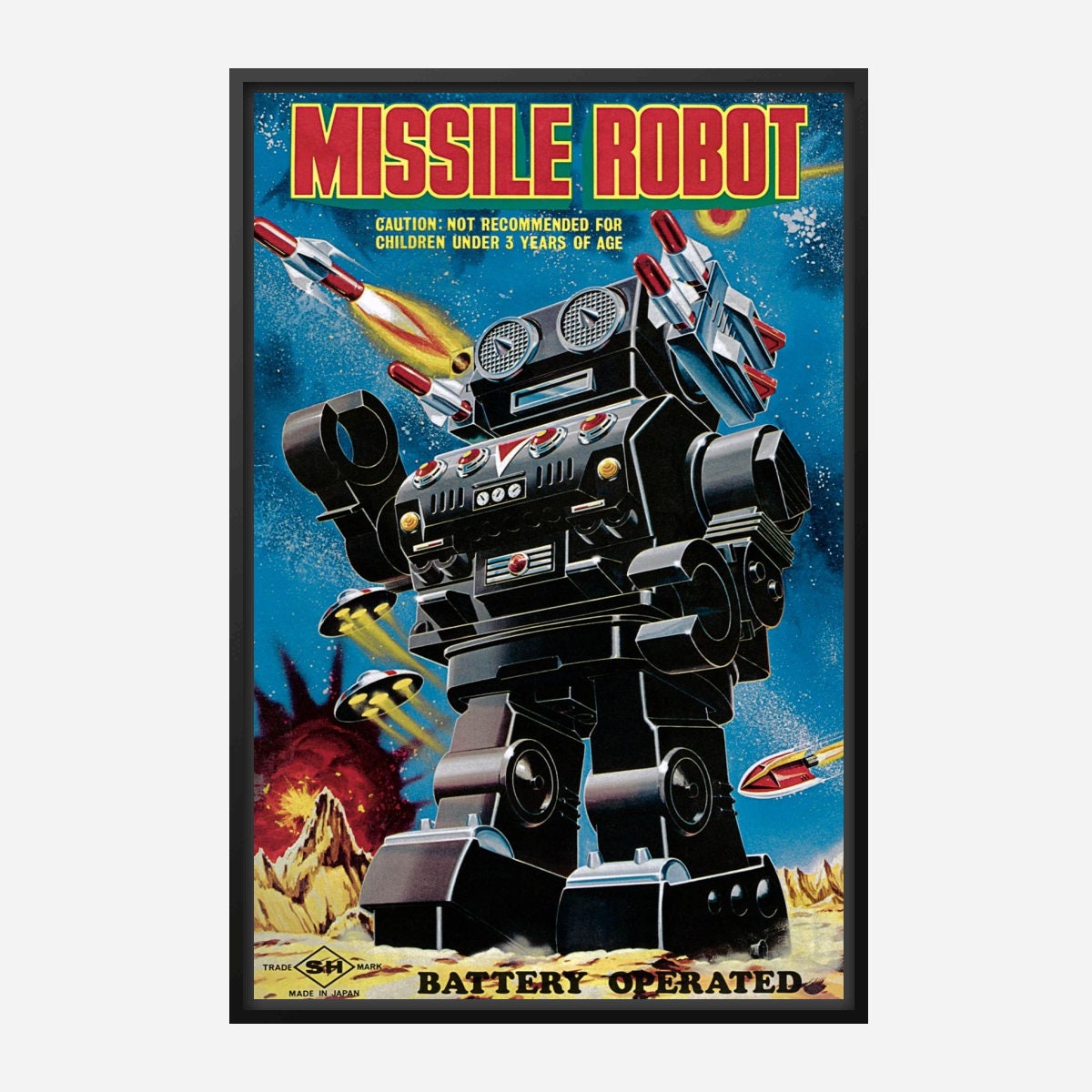 Vintage Toy Poster Missile Robot Stretched Canvas or Unframed - Etsy