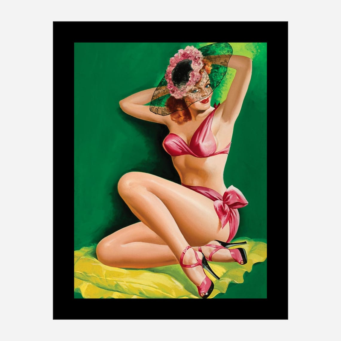 Peter Driben Flirt Magazine Pinup With Hat Stretched Rolled | Etsy