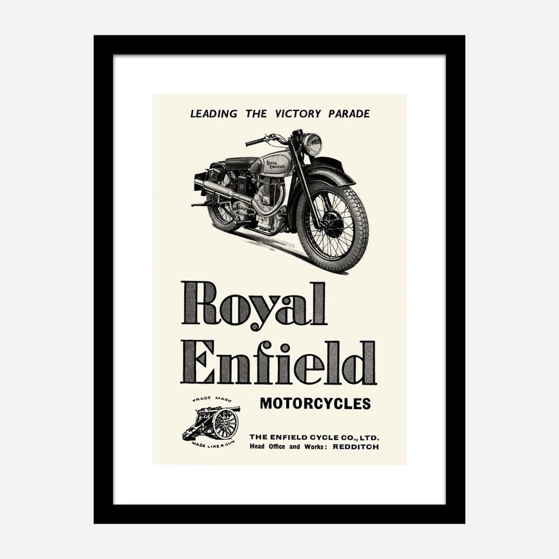 Vintage Poster Royal Enfield Motorcycles: Leading the Victory - Etsy