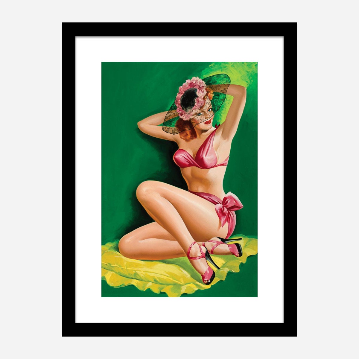 Peter Driben Flirt Magazine Pinup With Hat Stretched Rolled - Etsy