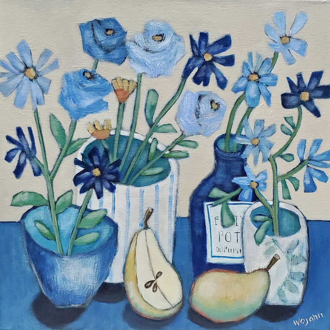 Holly Wojahn Kobe Blues Available as Stretched, Rolled, Framed Canvas ...