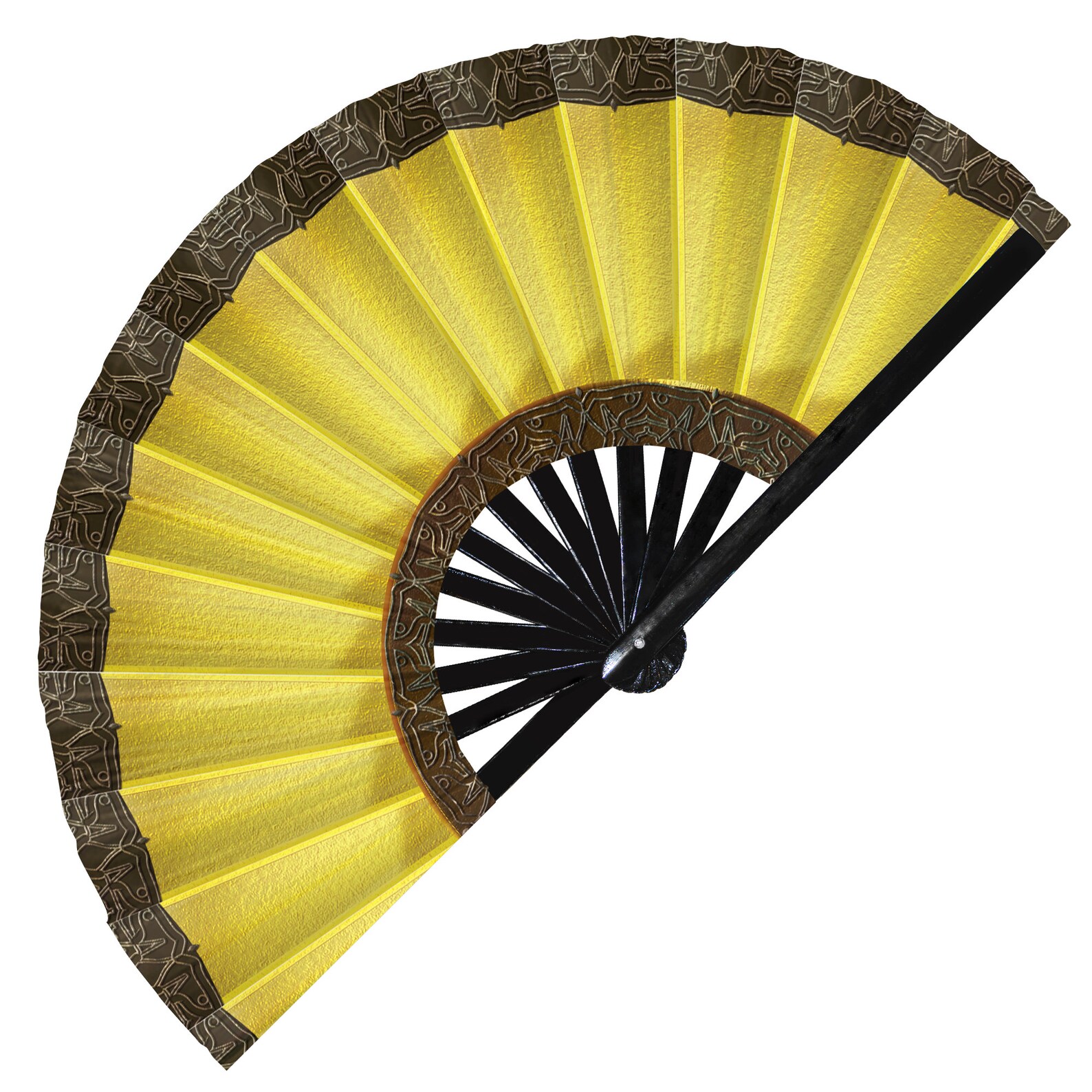 Avatar Kyoshi Warrior Hand Fan Yellow Anime fan Suki Warrior | Etsy