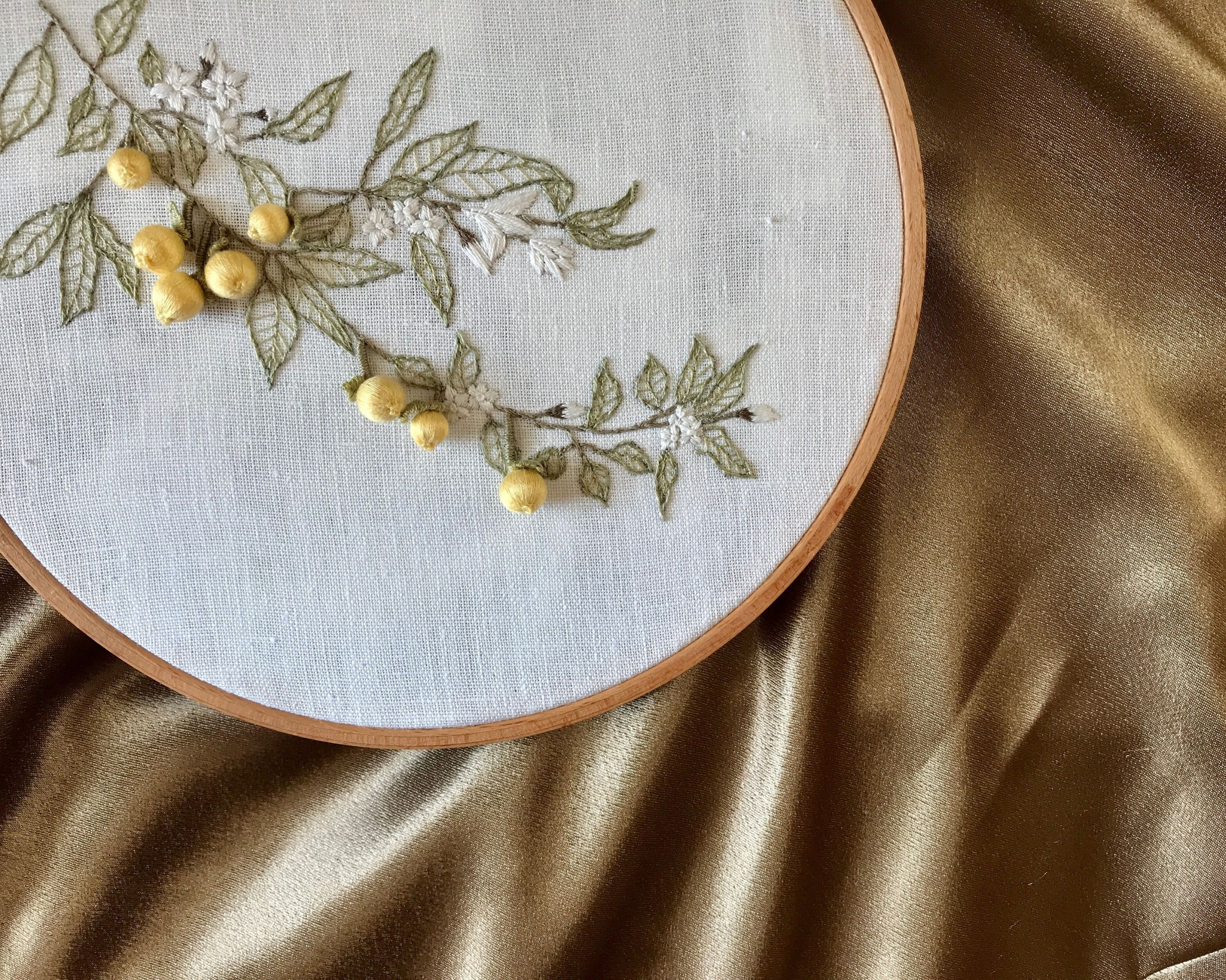 Stumpwork Embroidery Pattern lemon Tree PDF Download Video Tutorial ...