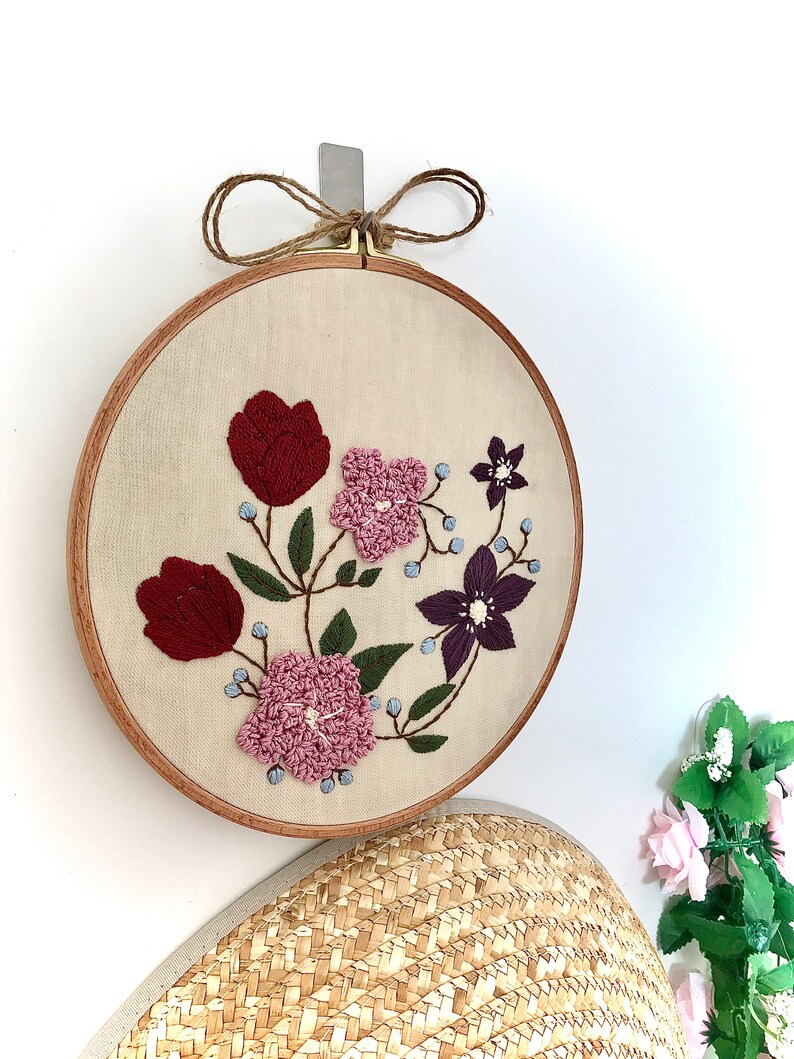 Hand Embroidery Pattern Botanical Floral Design PDF Digital Download - Etsy