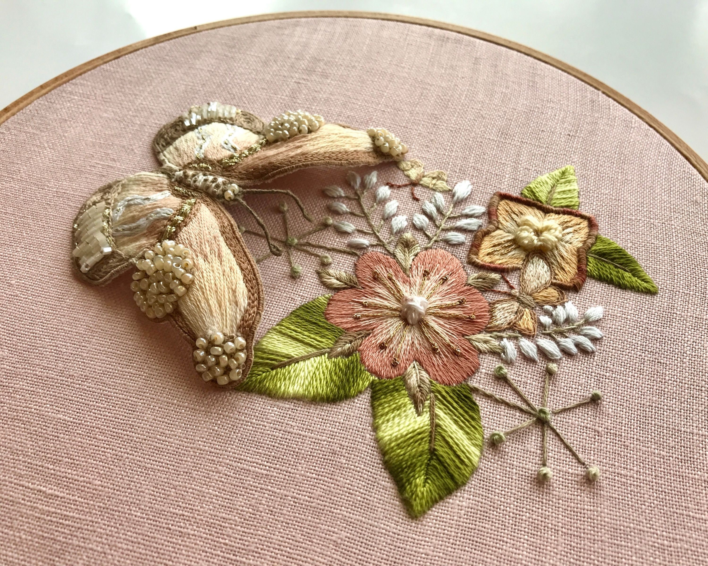 Stumpwork Embroidery Pattern spring Bloom PDF | Etsy