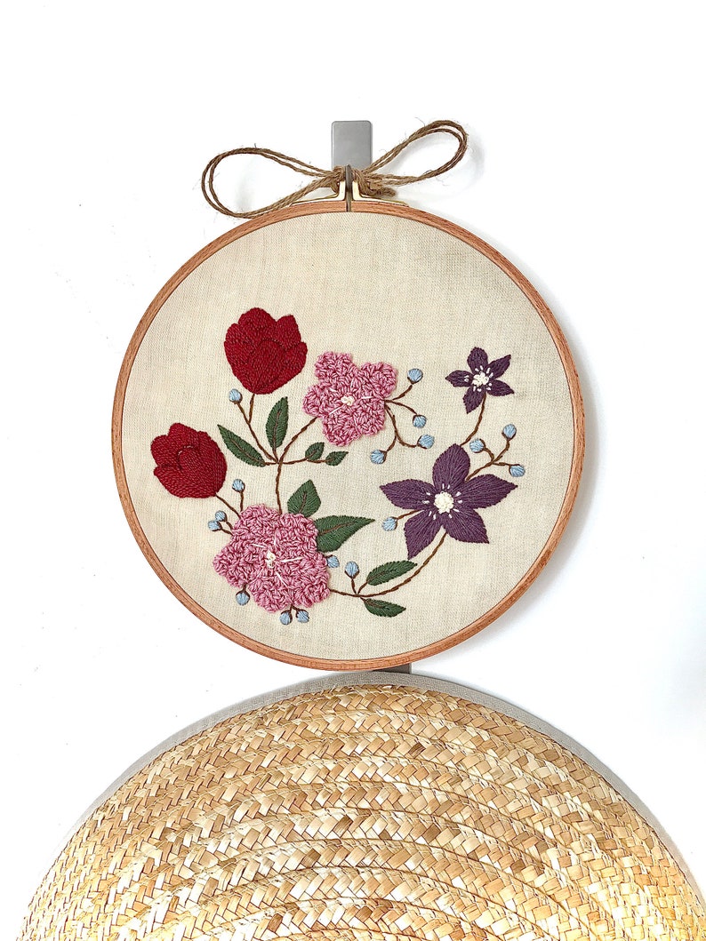 Hand Embroidery Pattern Botanical Floral Design PDF Digital Download - Etsy