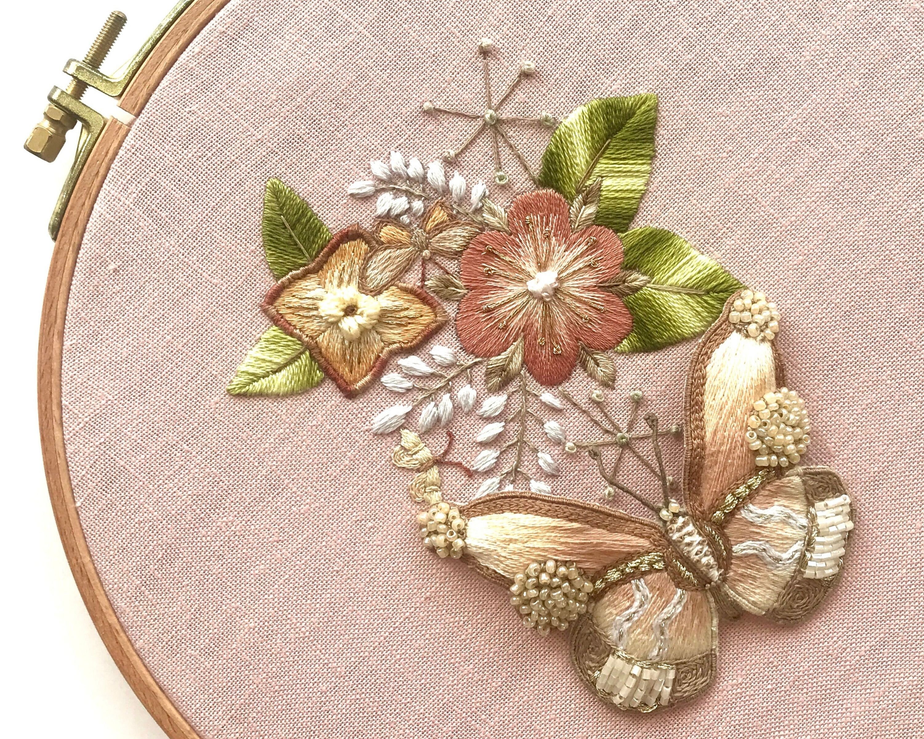Stumpwork Embroidery Pattern spring Bloom PDF - Etsy